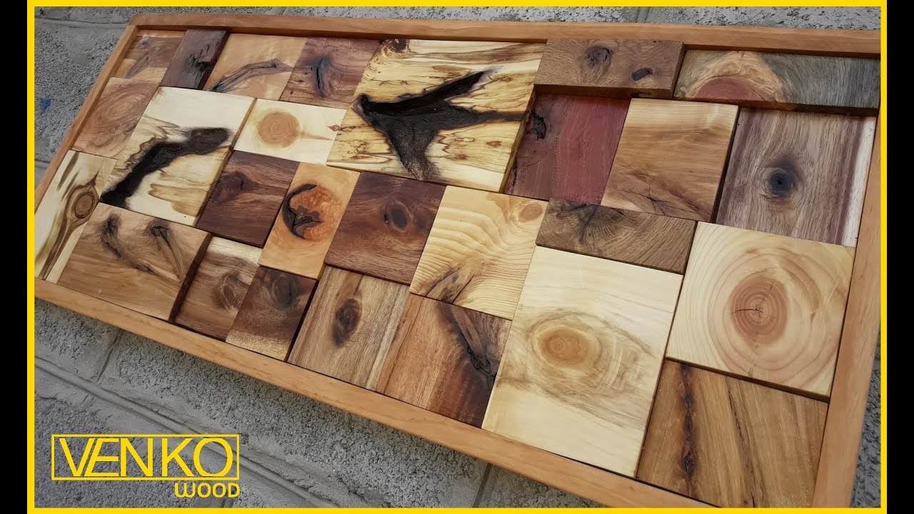 Wall panel made of waste wood - YouTube
