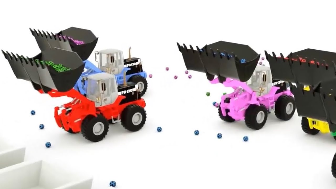 Colorful 3D truck and Payloader - YouTube