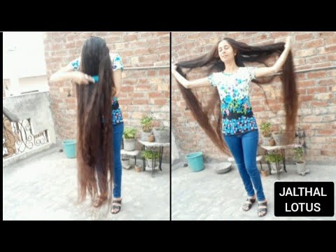 Combing Long Hair Over Face | Very Long Hair Combing | Beautiful Real ...