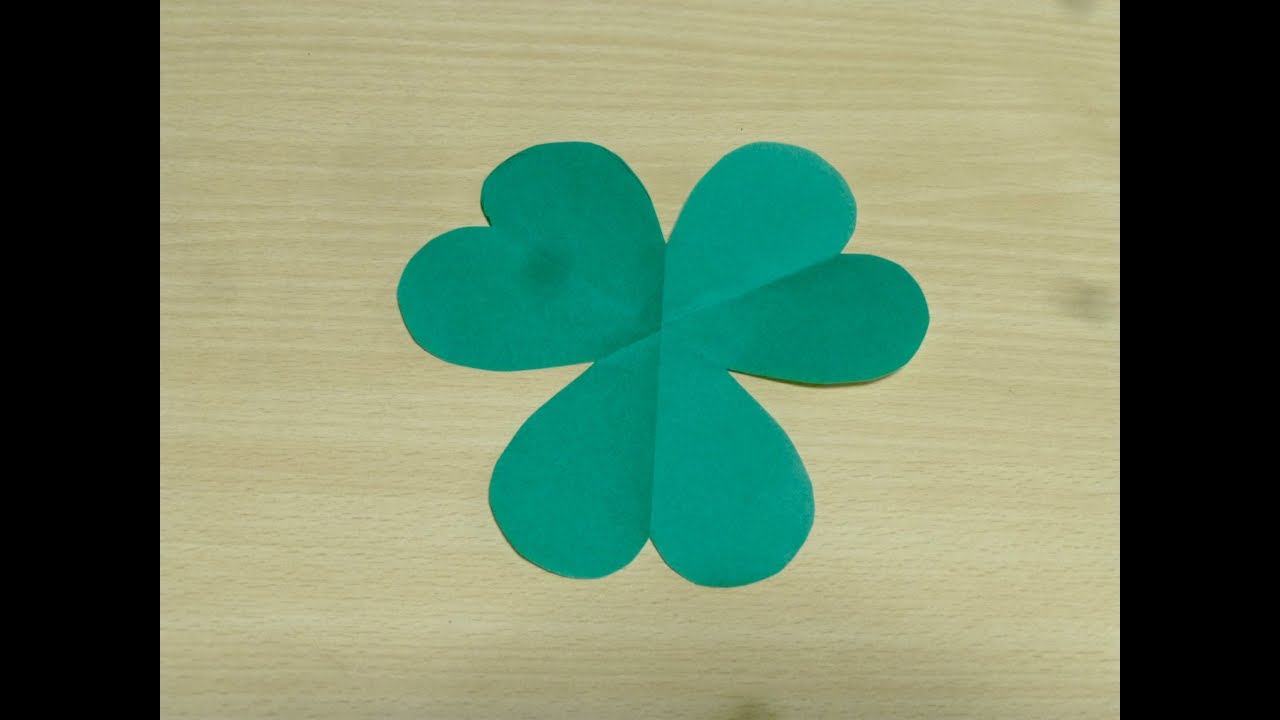 【DIY craft】How to make Clover. Origami. The art of folding paper. - YouTube