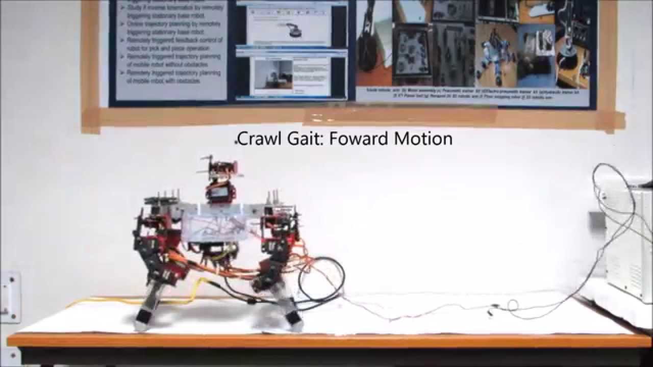 QuadBot : Four Legged Walking Robot - YouTube