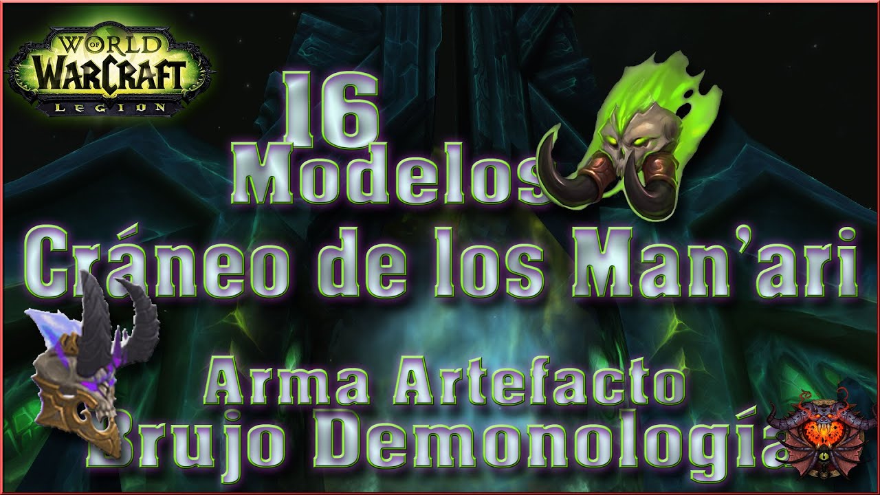 16 Modelos Cráneo de los Man'ari / Artefacto Brujo Demonología - YouTube