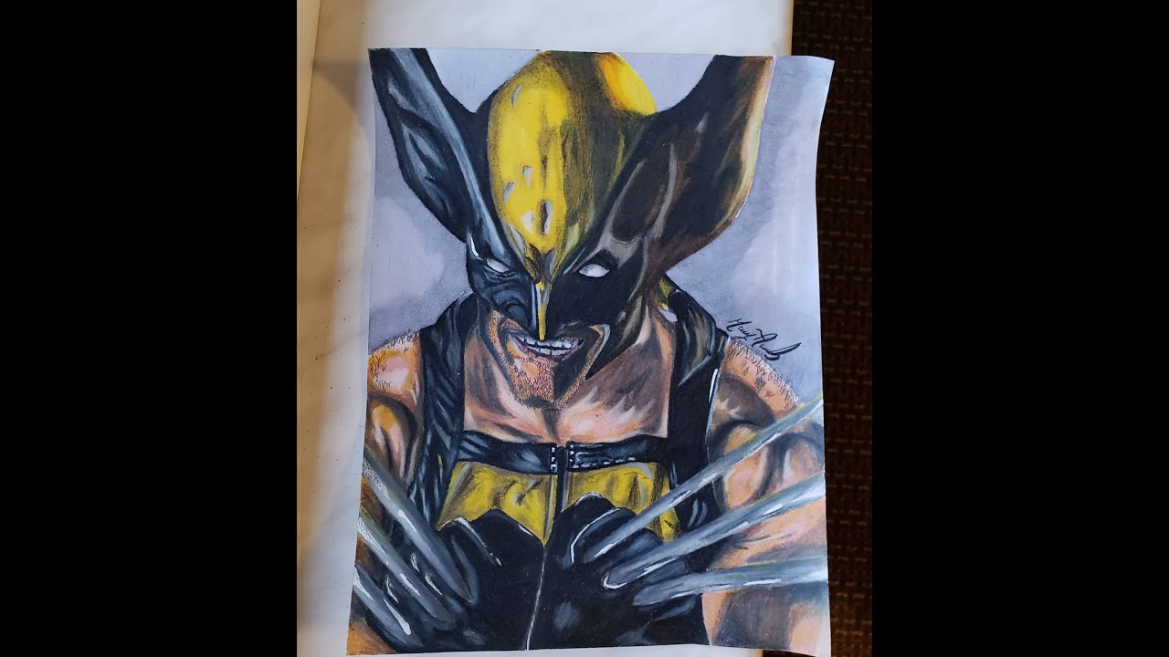 How to draw realistic wolverine. Logan from the X-Men (speed drawing ...