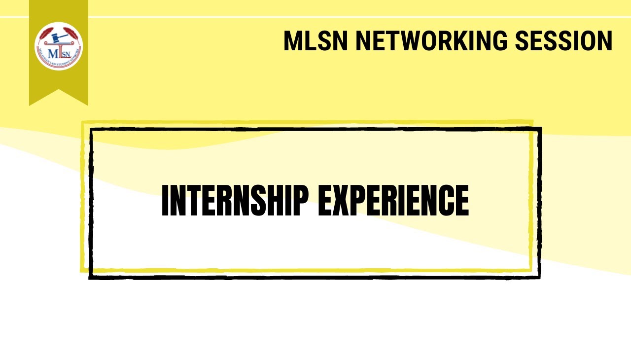 [MLSN Networking Session 4] Internship Experience in Malaysia Firms - YouTube