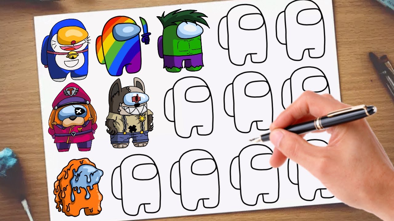 DRAWING GLEIPNIR x AMONG US . Digital ART - YouTube