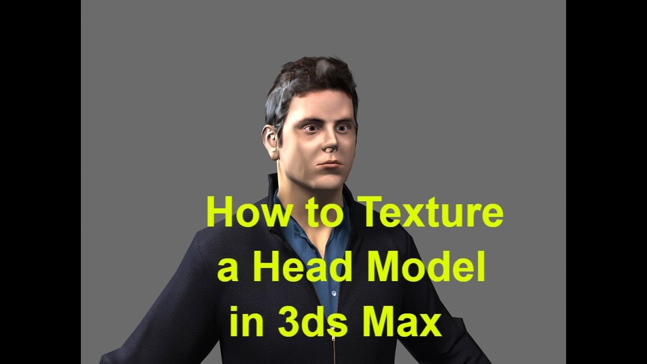 How to Texture a Head Model in 3ds Max | face texturing in 3ds max ...