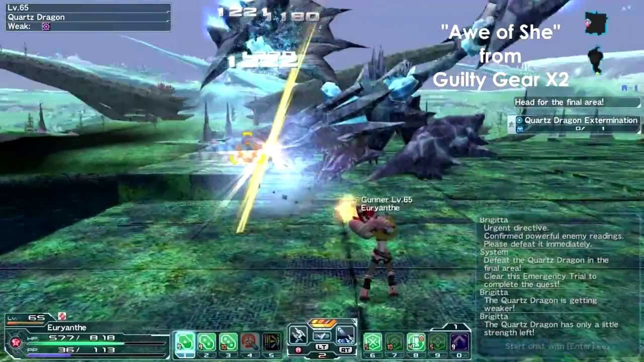 [PSO2] Super Hard Boss Solo Part 2 -- Big Vardha and Quartz Dragon ...