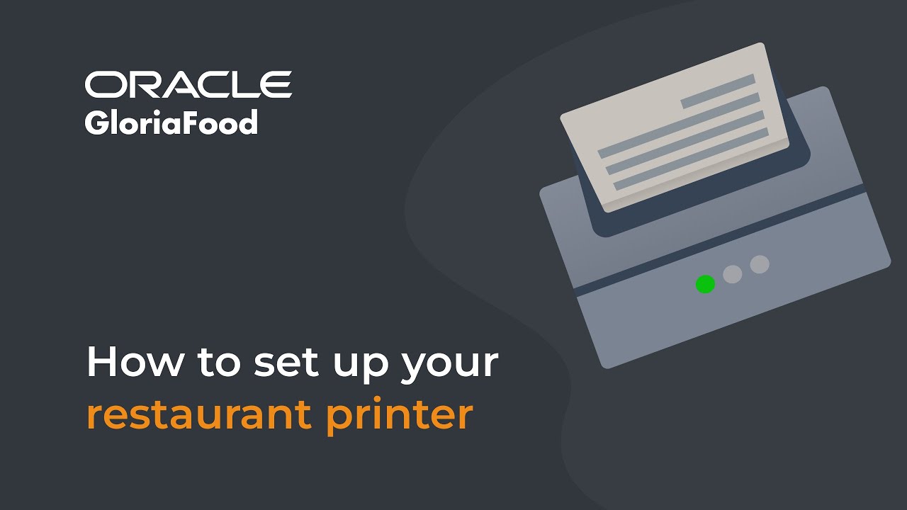 How to set up a restaurant printer with GloriaFood - YouTube