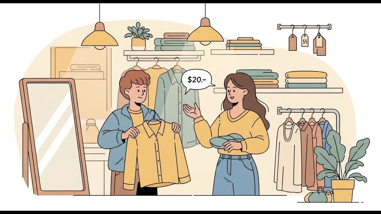 Shopping for Clothes 🛍️ | Daily English Conversation for Beginners ...