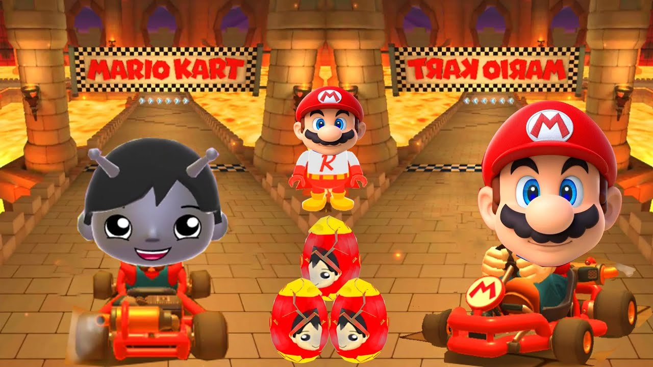 TAG WITH RYAN VS MARIO KART TOUR GBA CIRCUIT RACING CHALLENGE - YouTube