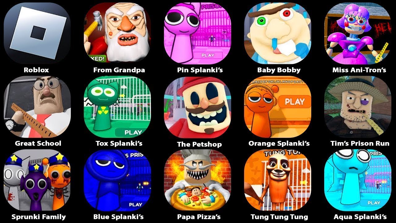 ROBLOX:From Grandpa,Miss Ani-Tron's,Papa Pizza's,Escape Baby Bobby ...