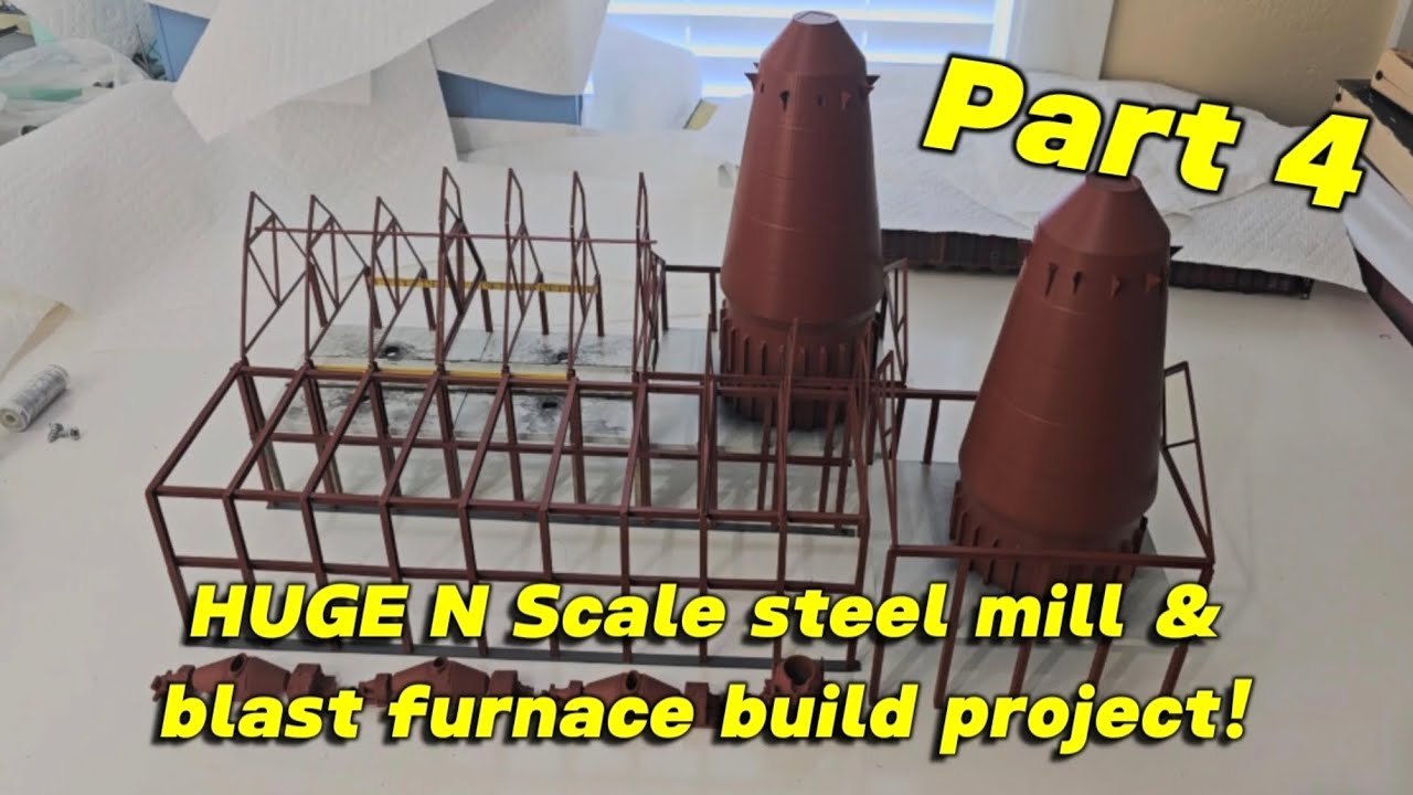 HUGE N Scale steel mill & blast furnace build project! | Part 4 - YouTube