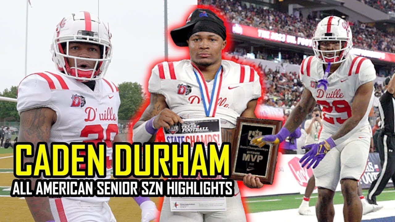 FASTEST PLAYER IN TX？？ Caden Durham 4 STAR Running Back Senior Season ...