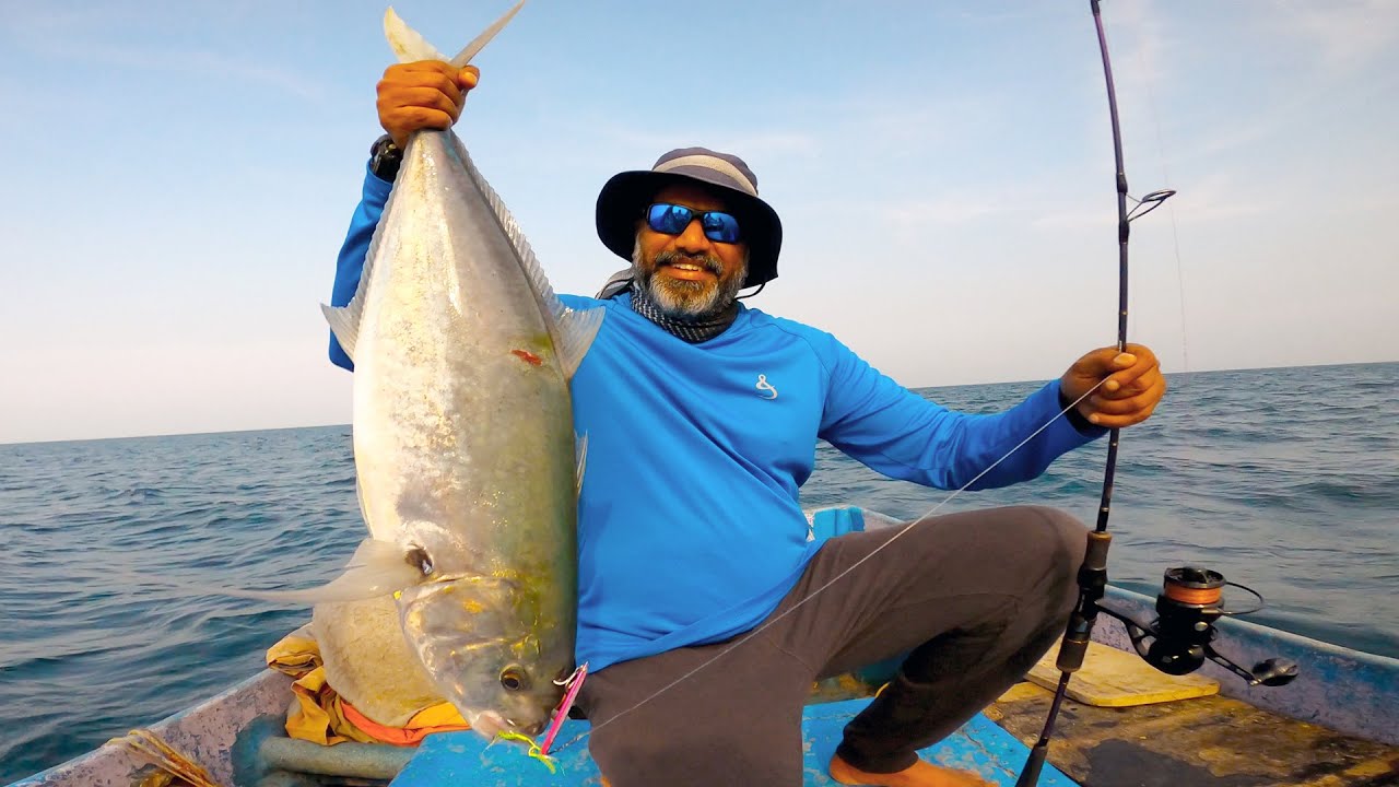 Catching a huge bludger trevally in tuticorin India - Fishing in ...