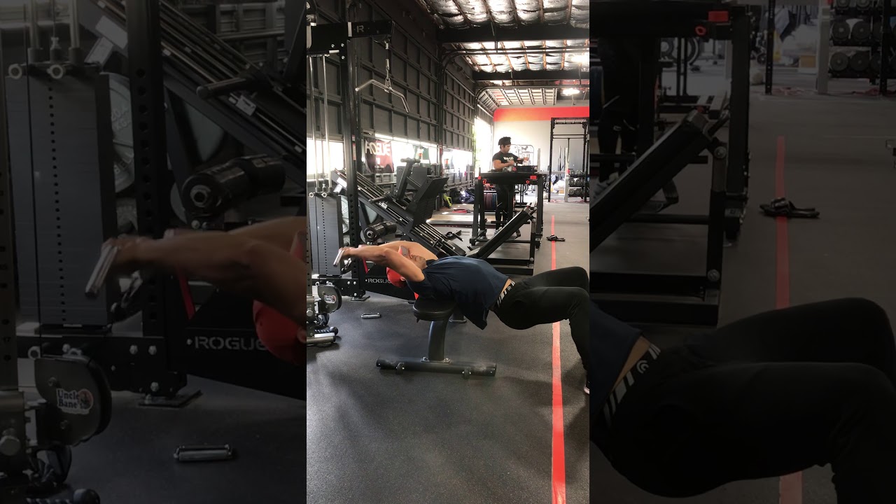 Cross Bench Cable EZ Bar Pullover - YouTube