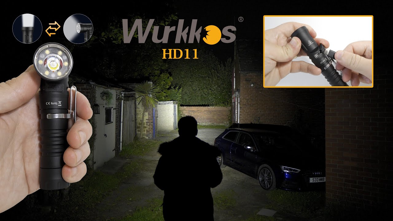 Wurkkos HD11 - 90° rotational flashlight with switchable floodlight ...
