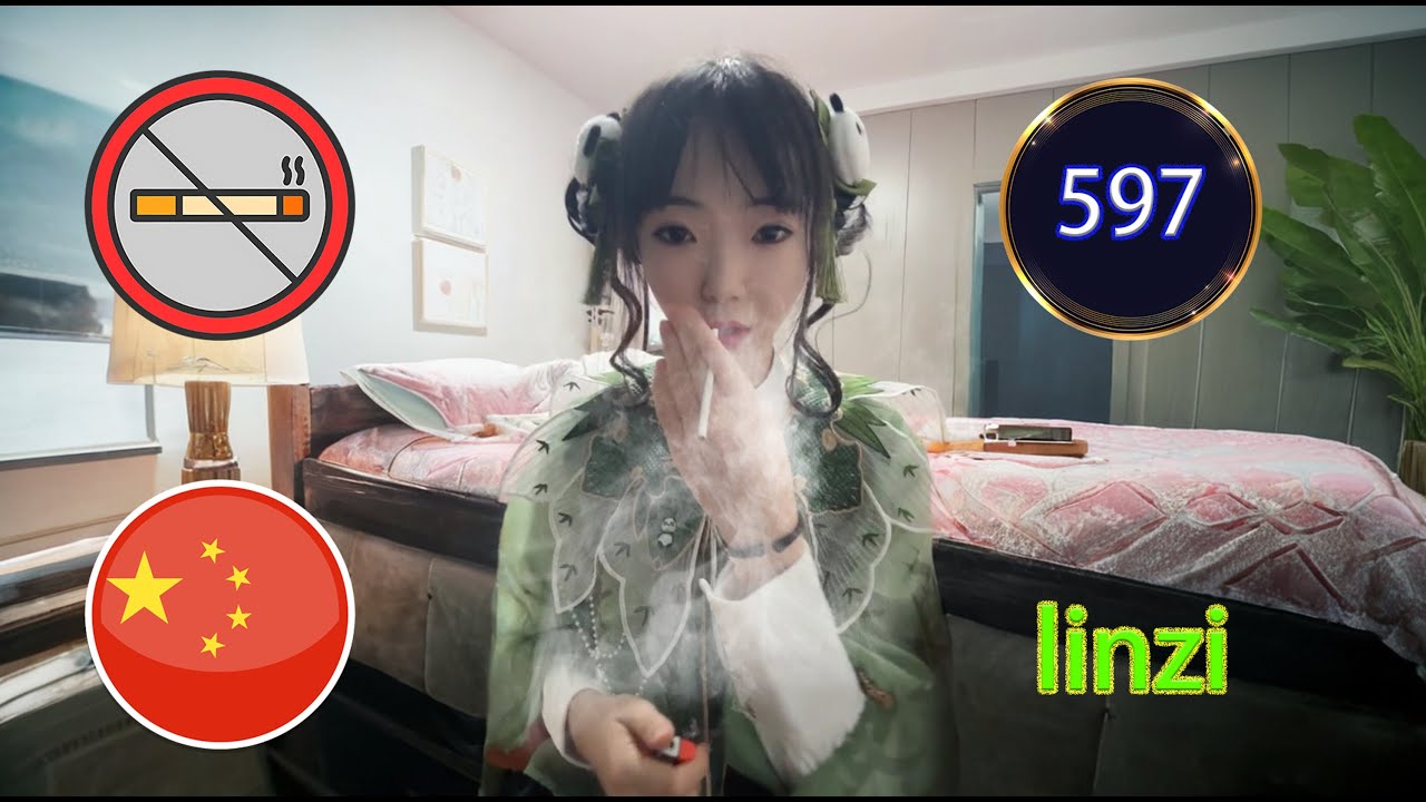 A super cute Chinese smoking girl, Linzi. 597 - YouTube