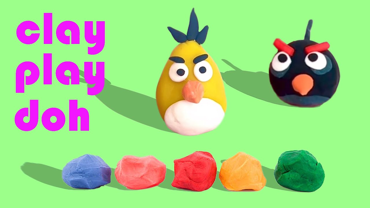 Angry Birds play dol Clay easy hand craft - YouTube