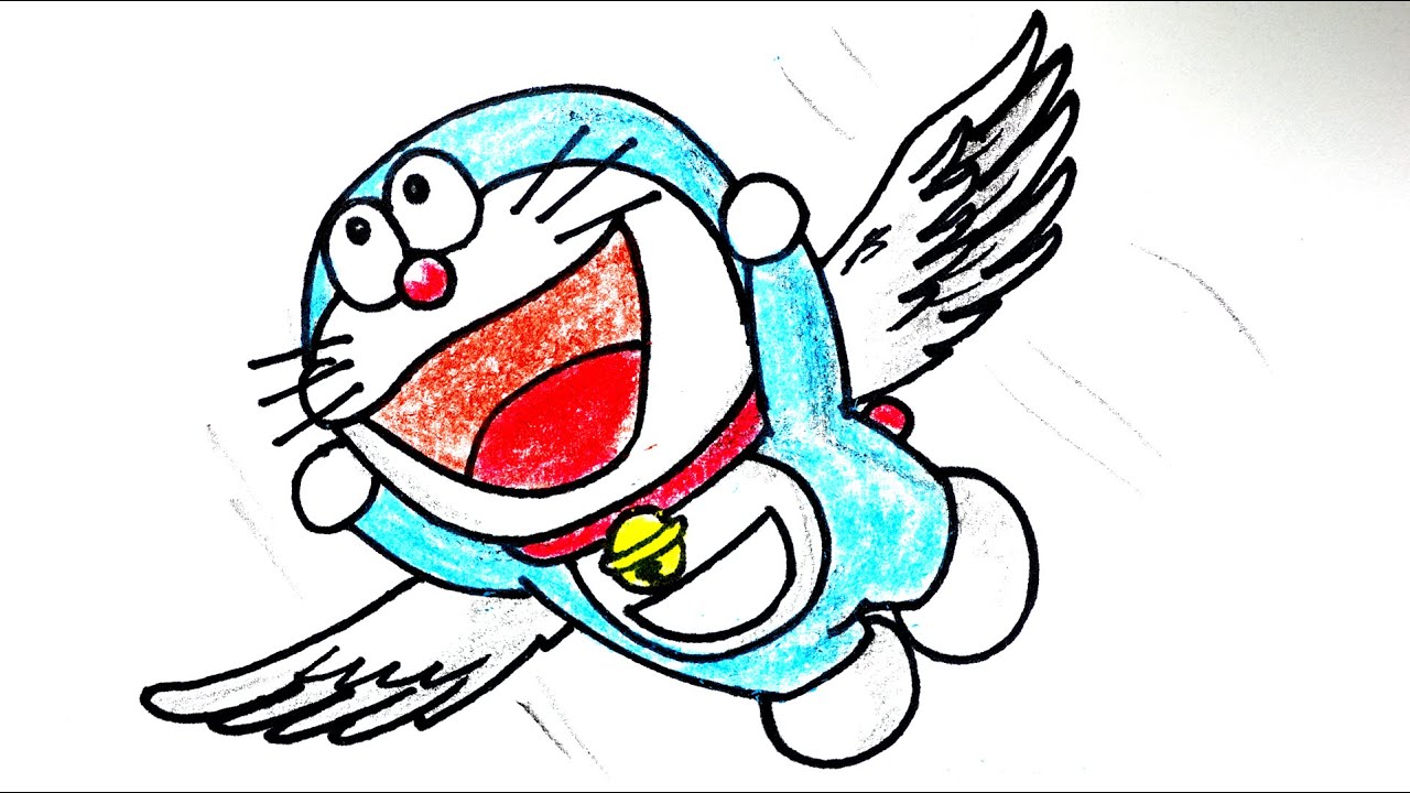 How to draw fly Doraemon 날으는 도라에몽 그리기 cute kawaii かわいい 可愛 손그림 귀여운 예쁜 ...