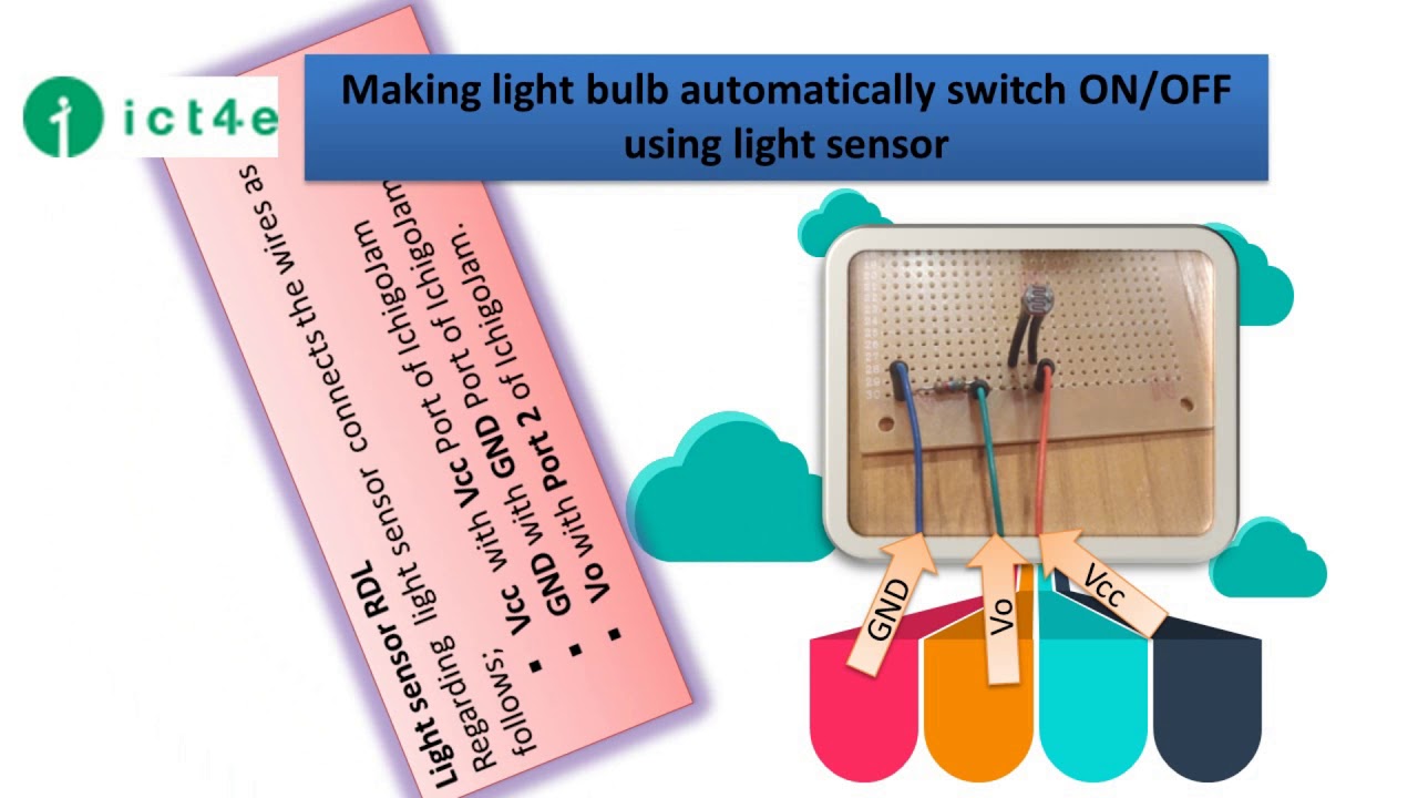 Making light bulb automatically switching ON/OFF using light sensor - YouTube
