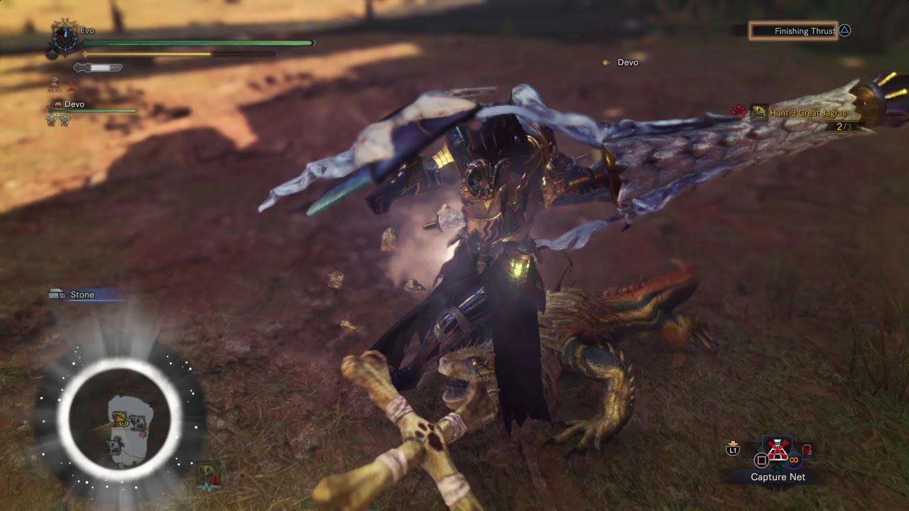 Monster Hunter: World, mounting a pocket-sized Jagras - YouTube