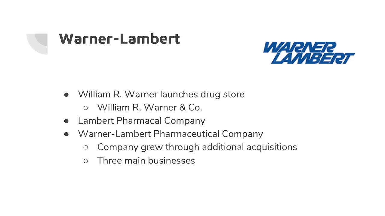 pfizer warner lambert merger - YouTube