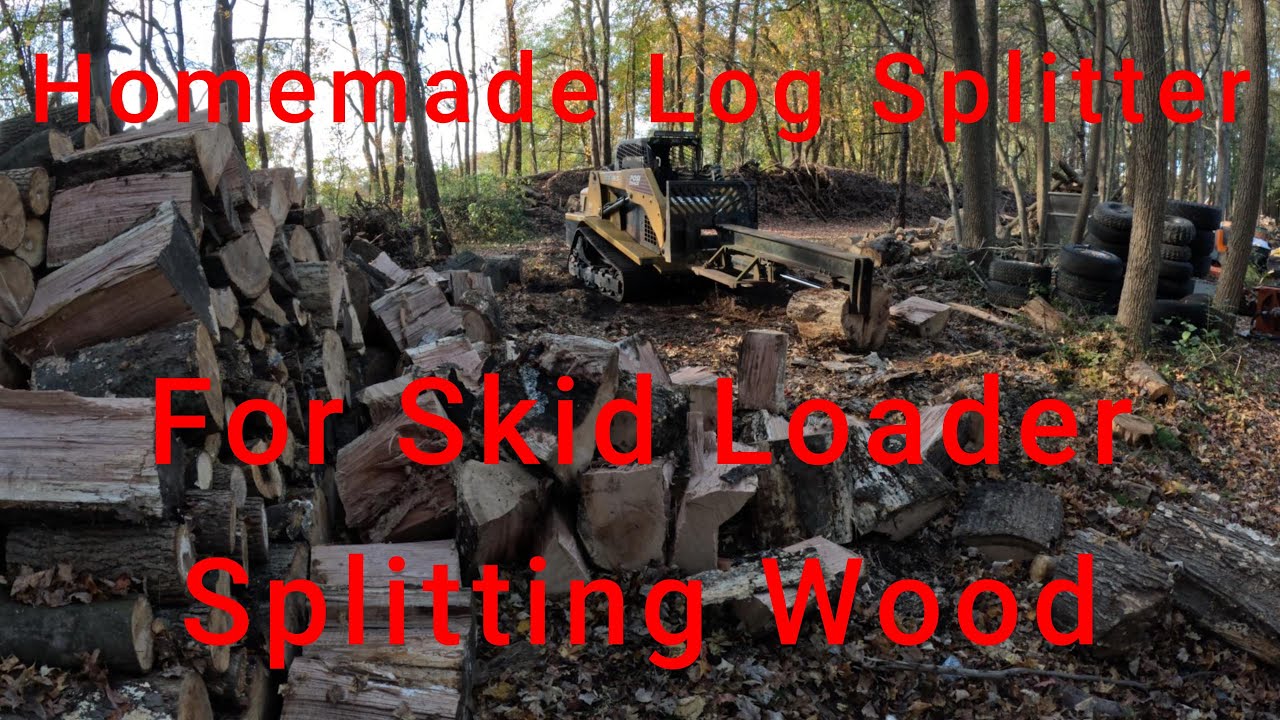 Homemade Log Splitter for Skid loader - YouTube
