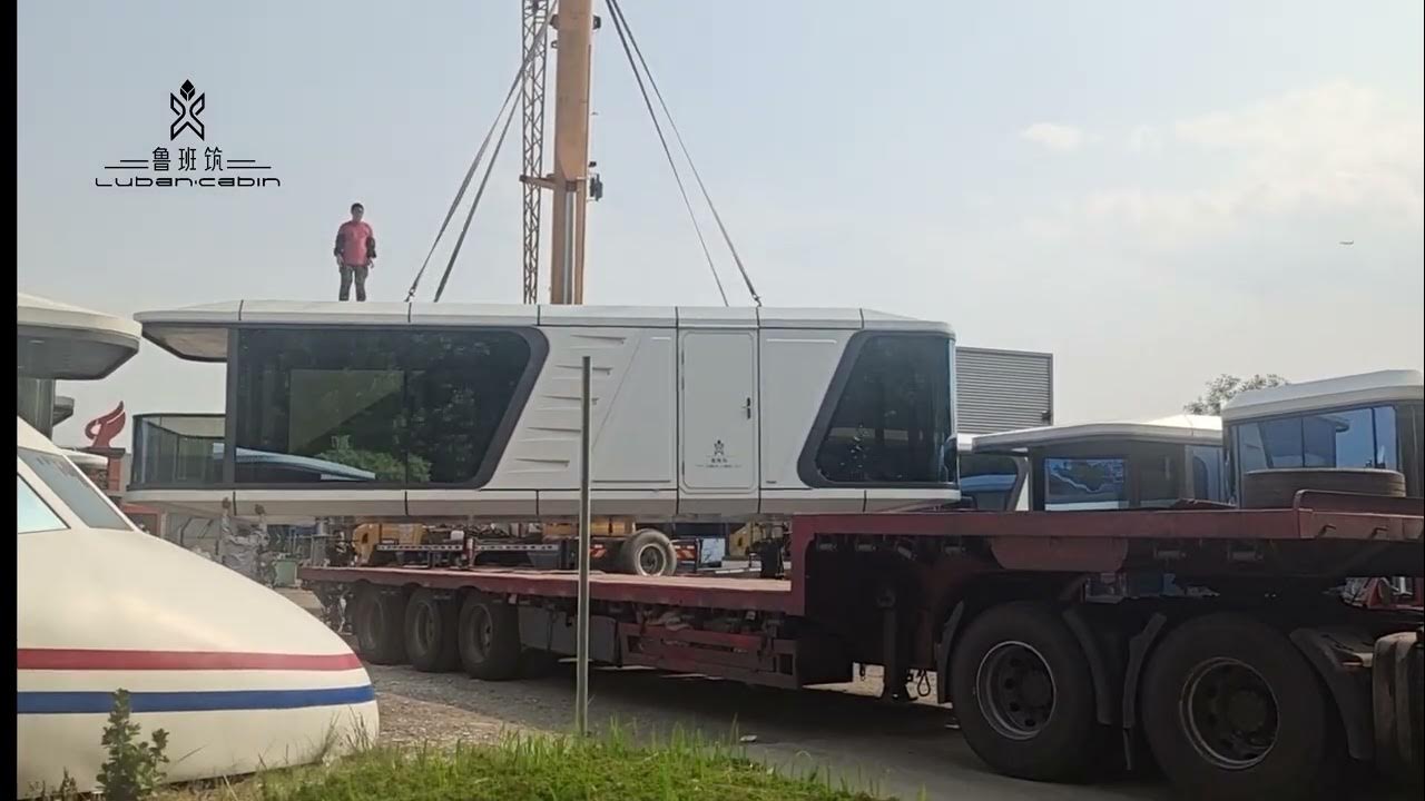Luban cabin house K70 capsule house delivery - YouTube