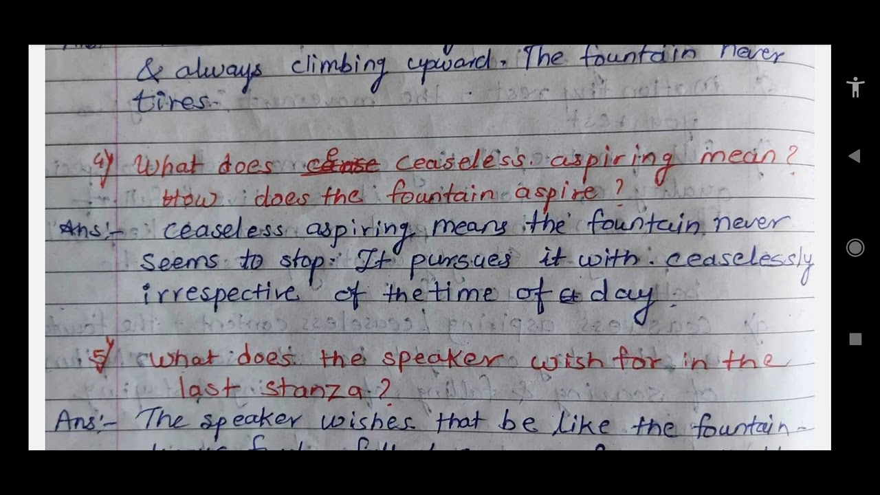 The Fountain | Poem | Question Answer | Gulmohar | Class 6 | - YouTube