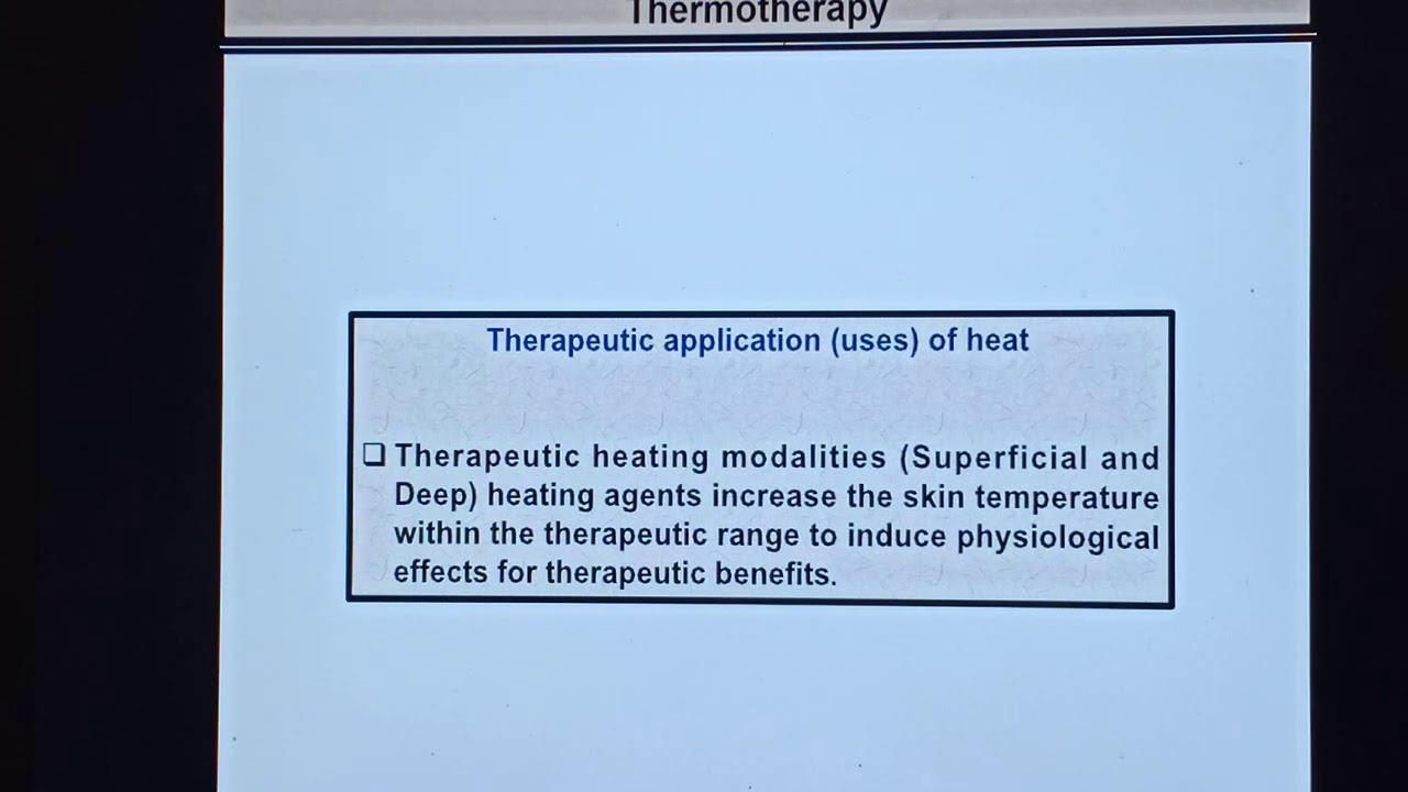 Therapeutic Heating Modalities (1) - YouTube