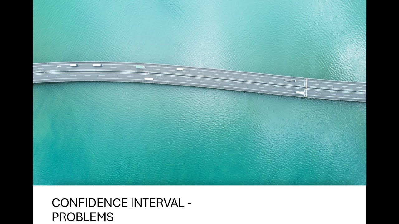 Confidence Interval -Problems - YouTube