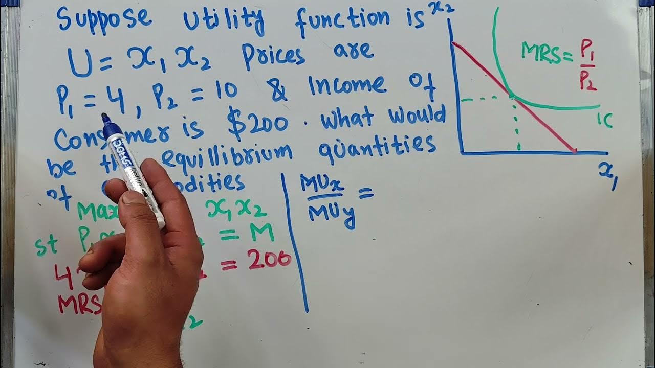 solving consumers utility maximization problem - YouTube