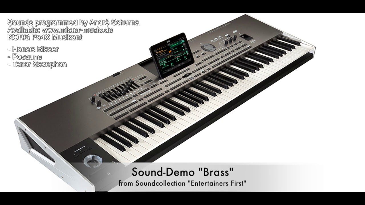KORG Pa4X: DEMO "Brass" from Collection "Entertainers First" - YouTube