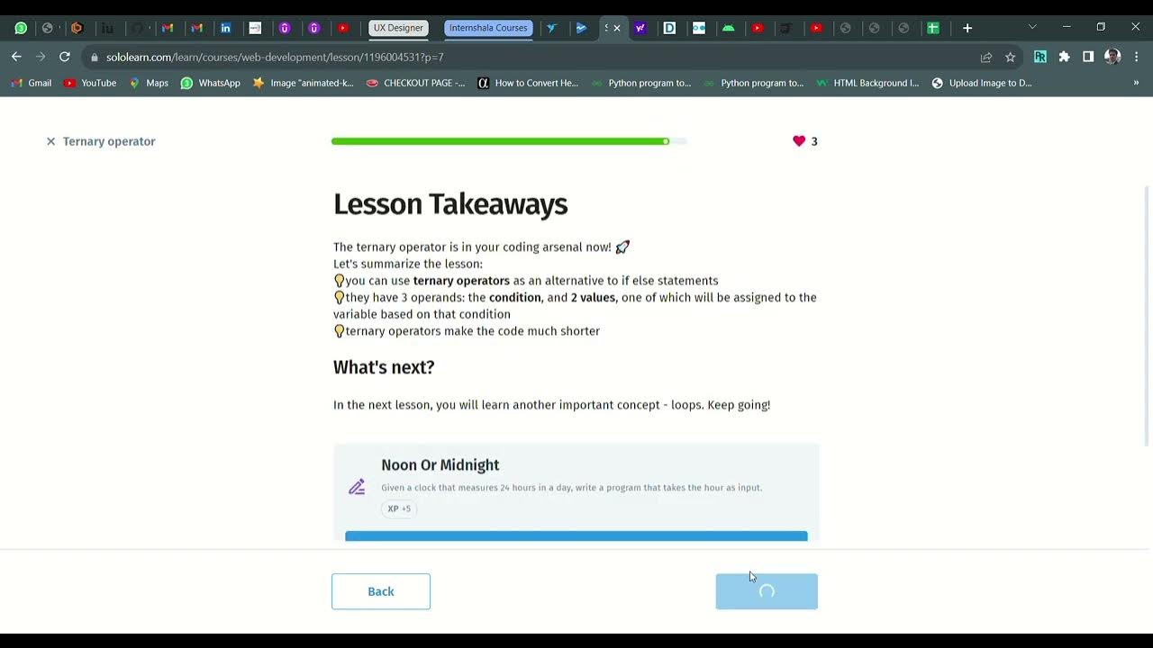 80 Ternary operator | Web Development | Sololearn Answers - YouTube