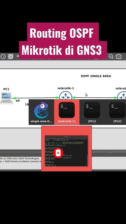 Konfigurasi routing ospf mikrotik di gns3 #shorts #tutorial #mikrotik #gns3 #smk #tkj - YouTube