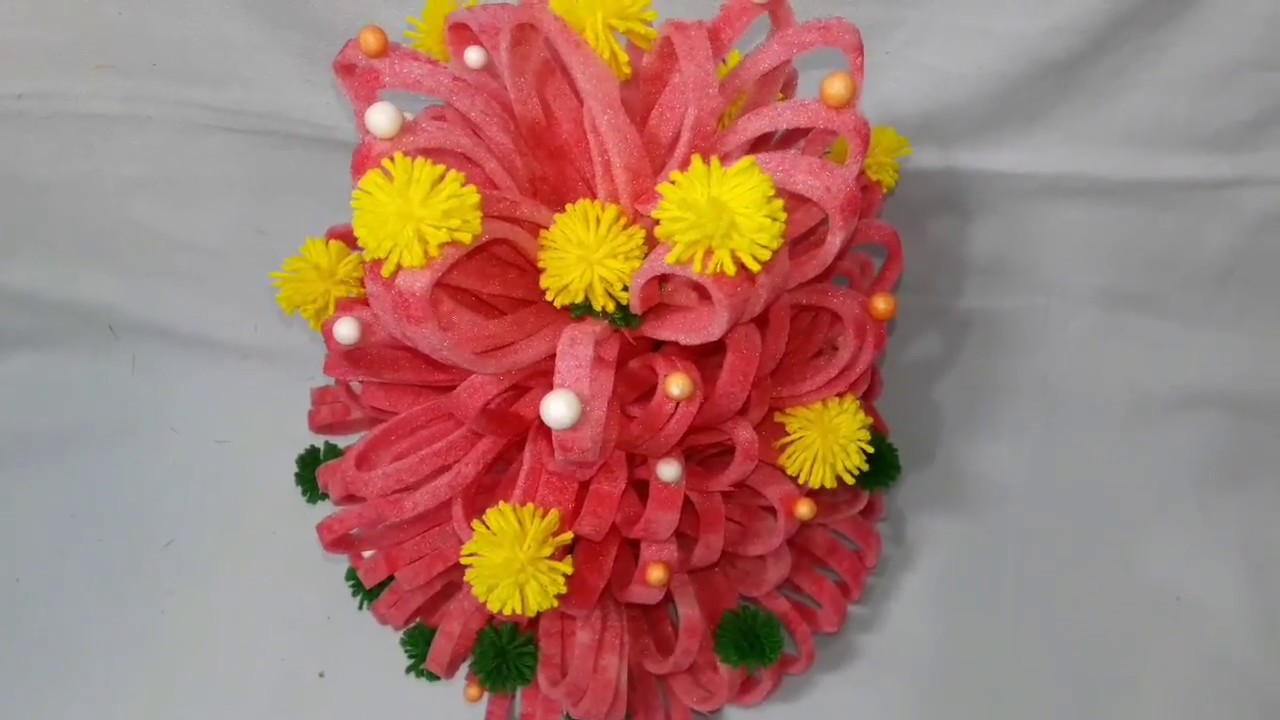 DIY make Guldasta from foam sheet - YouTube