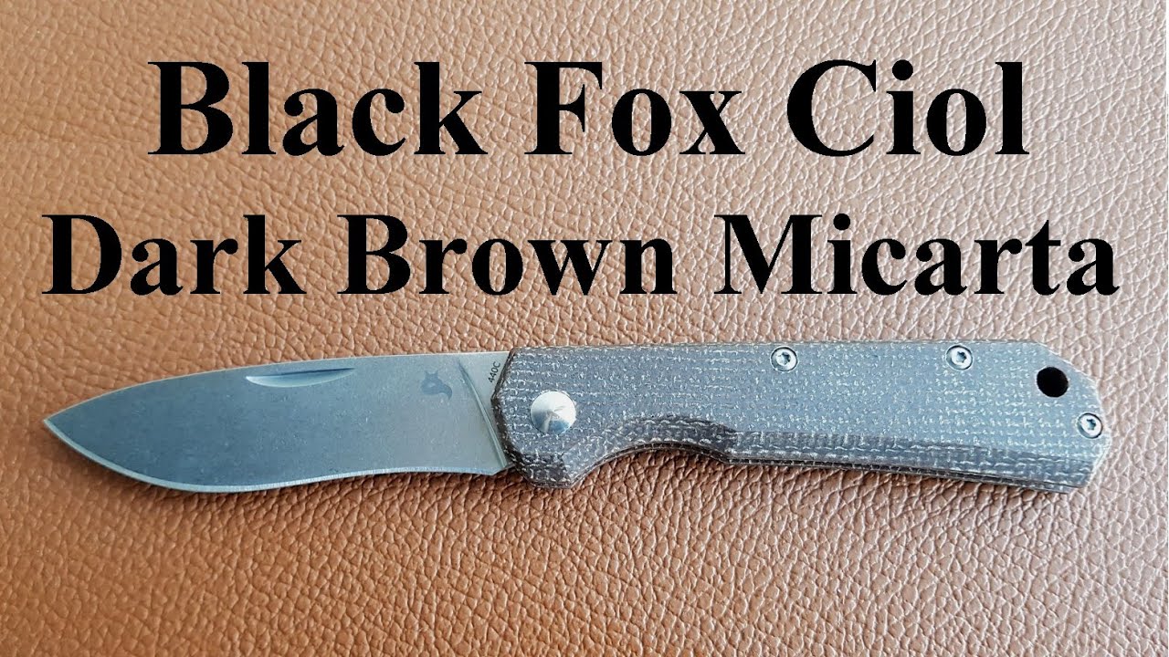 Black Fox Ciol Dark Brown Micarta - YouTube