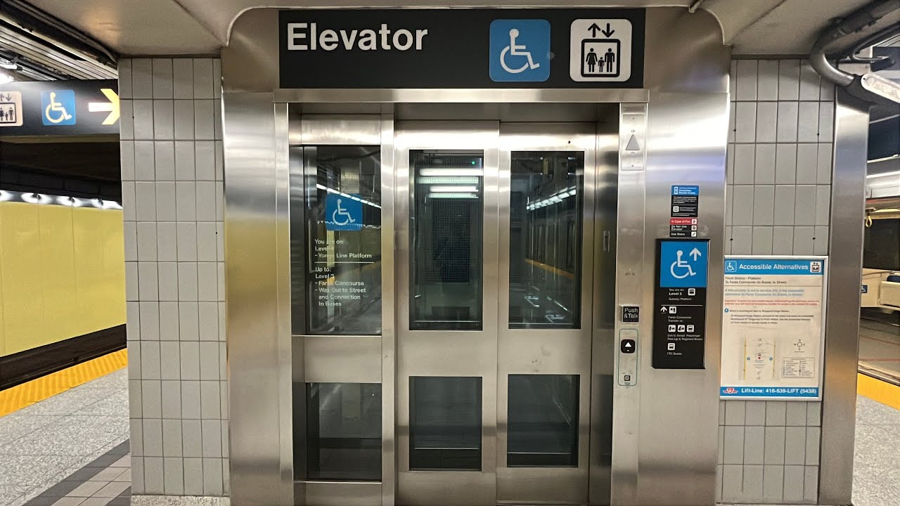 Elevators at Toronto TTC Finch Subway Station - Fare-Paid Zone 10/13 ...