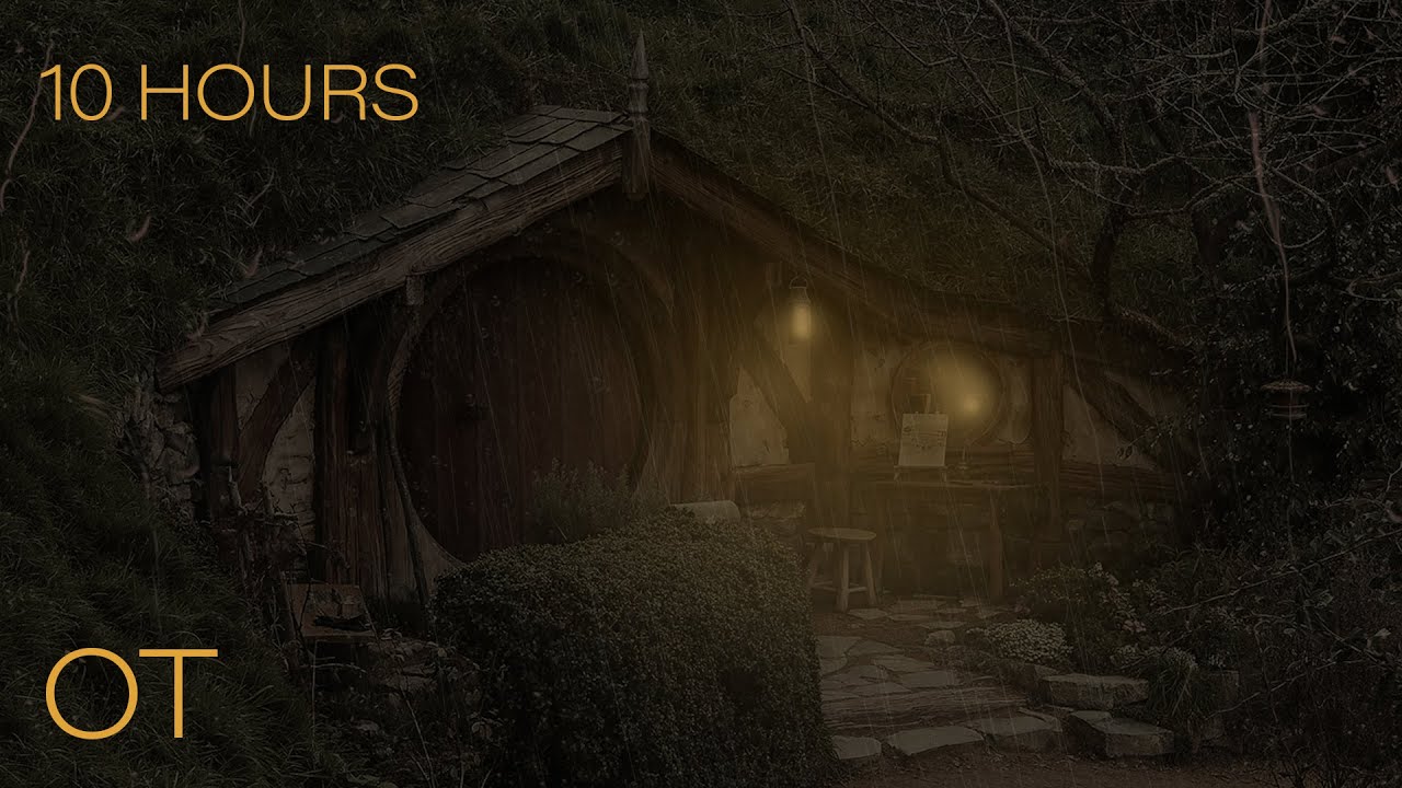 Stormy Night at a Hobbit House | Thunder & Rain Sounds Ambience | Relax ...