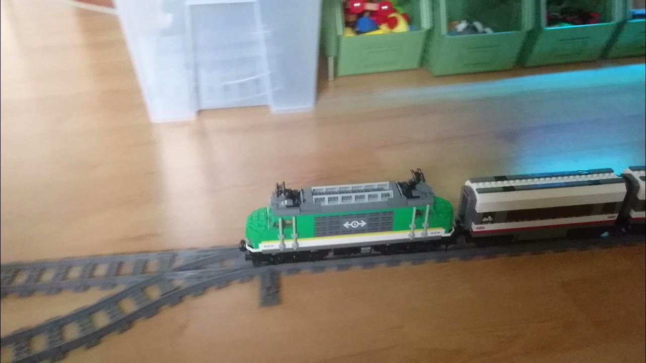 Pybricks operated 60198 Engine with two train motors drives 11 coaches! - YouTube