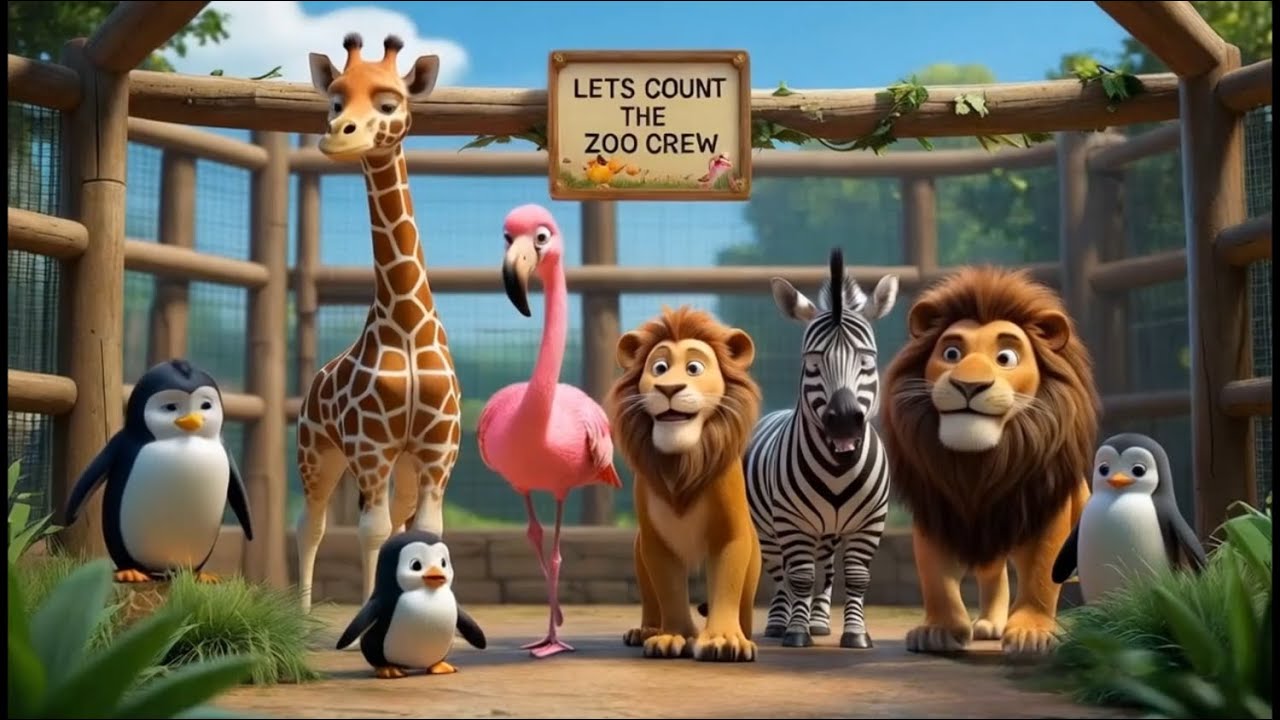 Let's Count the Zoo Crew! 🦒🐘🦁| Fun Numbers Song for Kids (1-10) - YouTube