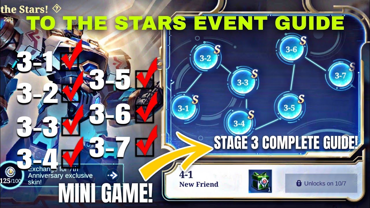 TO THE STARS MLBB 3-1 TO 3-7 COMPLETE GUIDE! JOHNSON MLBB MINI GAME 3-7 ...
