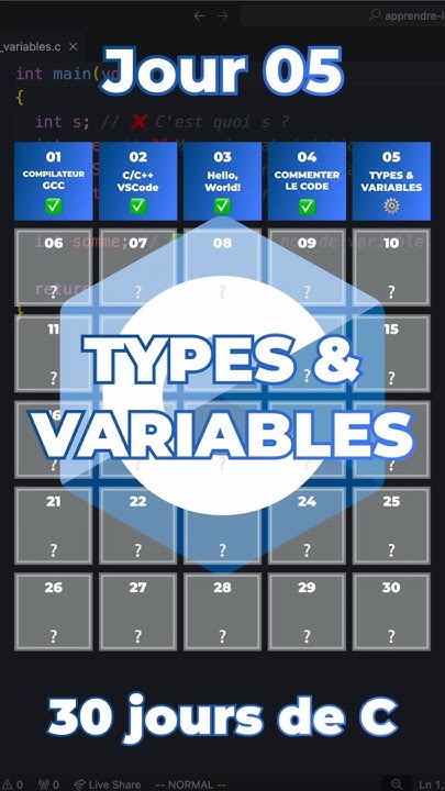 Les types et variables en C - YouTube