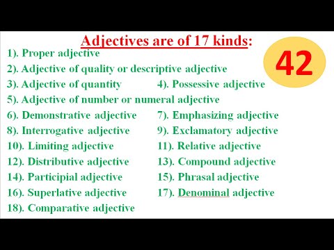 What is adjective? How many kinds of adjectives? Kinds of adjectives ...