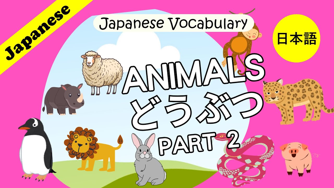 Japanese Vocabulary - Animals Part 2 - YouTube