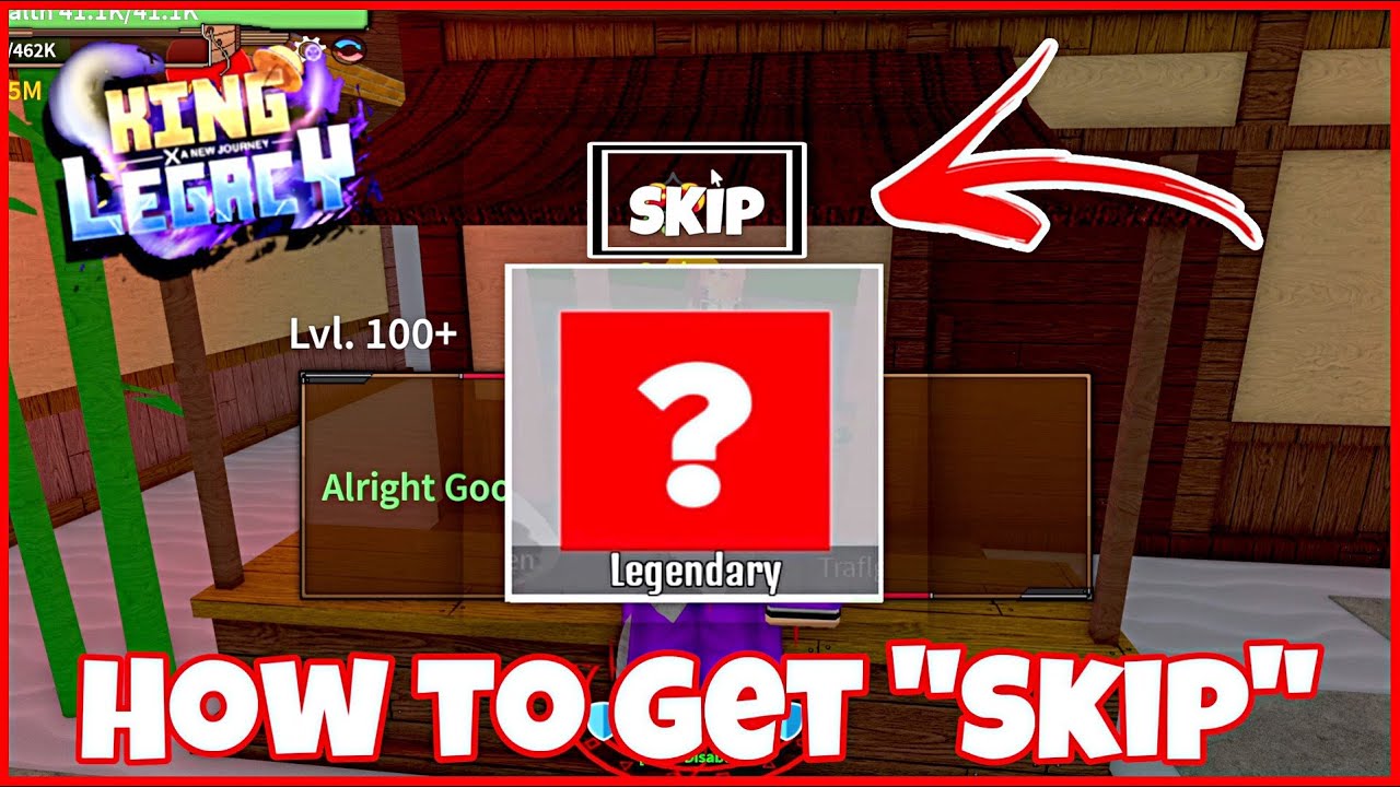 "How Do You Have Skip Button On Gacha ??" Roblox King Legacy Gacha ...