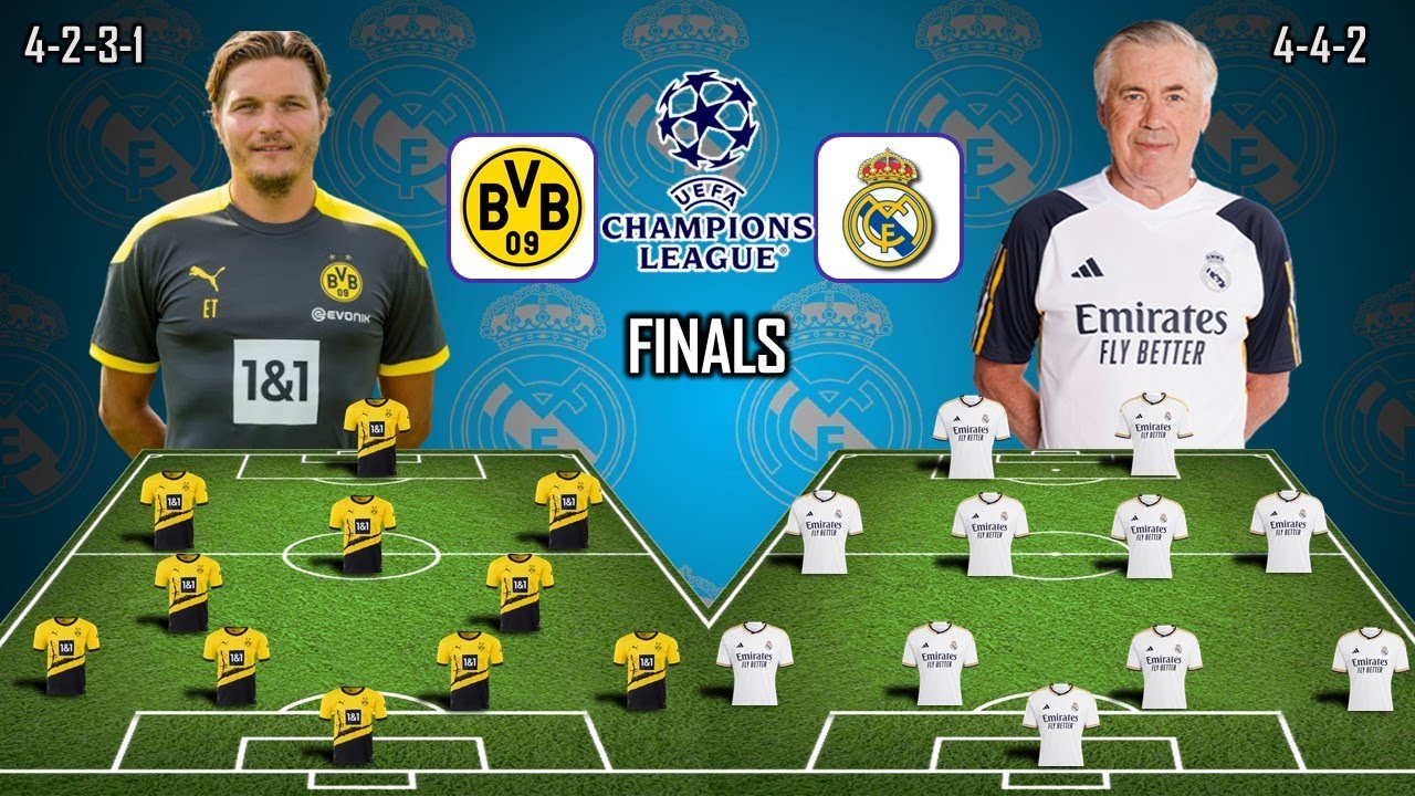 DORTMUND VS REAL MADRID | POTENTIAL STARTING LINEUP CHAMPIONS LEAGUE ...