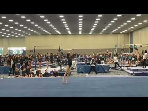 Xcel Gold Floor Routine- 8.250 (underscored) California Grand - YouTube