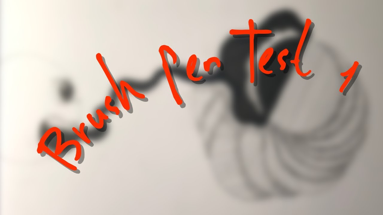 Brush pen test 1 (Color Brush) - YouTube