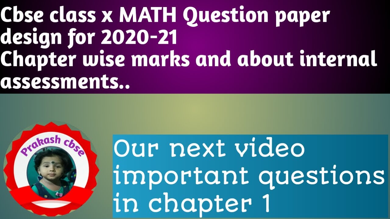 cbse class x math question paper design for the academic 2020-21 ...